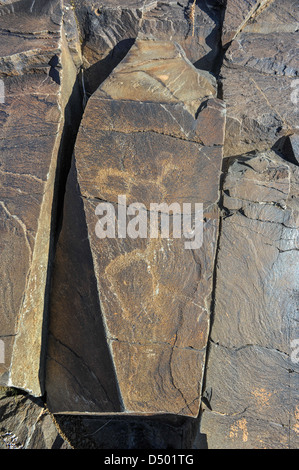 Petroglyph in Tamgaly, UNESCO World Heritage site, Kazakhstan Stock ...