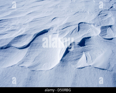 Sastrugi patterns in wind blown snow, Lake District, UK Stock Photo - Alamy