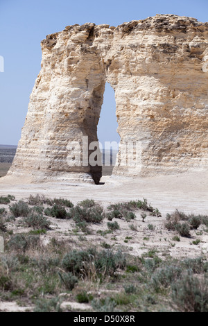 Rock formations at Monument Rocks, Gove County, Kansas, USA Stock Photo ...