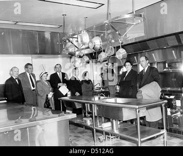 A photograph of the White House kitchen, showcasing the facilities and ...