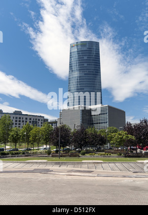 The Torre Iberdrola in Bilbao, Spain, is a modern skyscraper known for ...