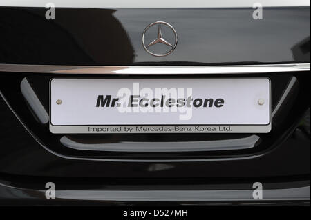 The licence plate of Formula One-primary authority Bernie Ecclestone is ...