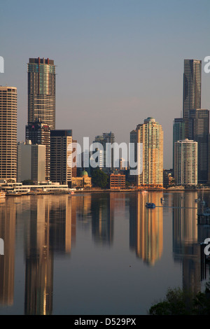 Early morning over city of Brisbane Queensland Australia Stock Photo ...
