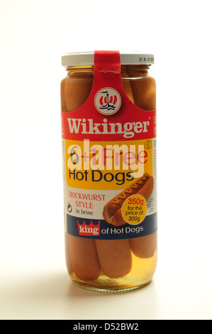 Glass jar Of Wikinger Hot Dogs Stock Photo - Alamy