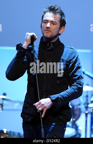 Beukes Willemse of British pop band 'Livingston' performs at TV chart ...