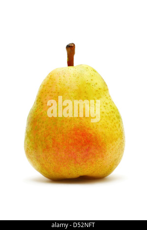 Single ripe pear isolated on white background Stock Photo - Alamy