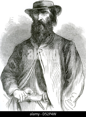 MAD DAN MORGAN (1830-1865) Australian bushranger holding up Round Hill ...