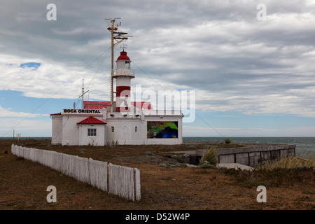 Ferry at the Primera Angostura ferry crossing point to Tierra del Fuego ...