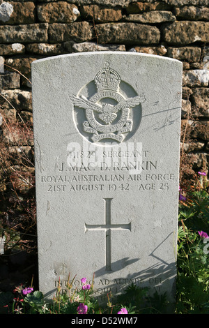 war graves RAF cemetery Little Rissington Gloucestershire England UK ...