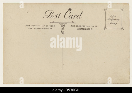 Reverse of early 1900's British Made postcard, U.K Stock Photo - Alamy
