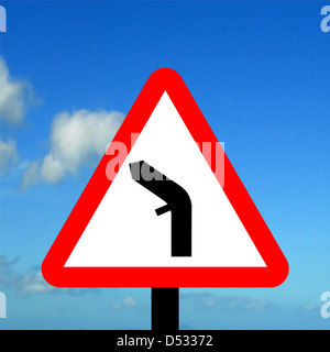 Side road intersection warning sign Stock Photo - Alamy
