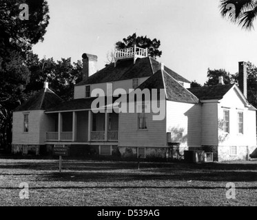 PLANTATION HOUSE, KINGSLEY PLANTATION, THE TIMUCUAN PRESERVE, FORT GEORGE ISLAND, JACKSONVILLE ...