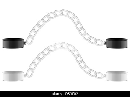 Two shackles on a white background Stock Photo - Alamy