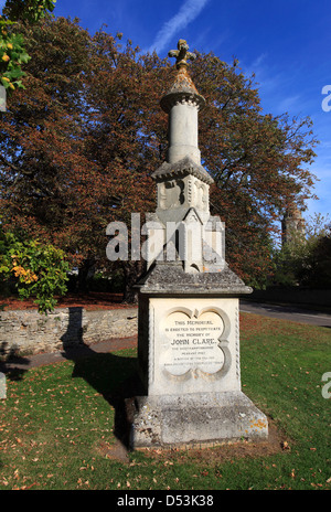 Autumn colours, John Clare memorial ( peoples poet ), Helpston village ...
