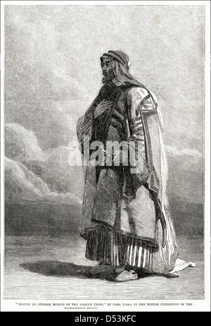 MIGUEL EL MUSRAB SHEIKH OF THE ANAZEH TRIBE BY CARL HAAG IN THE WINTER ...
