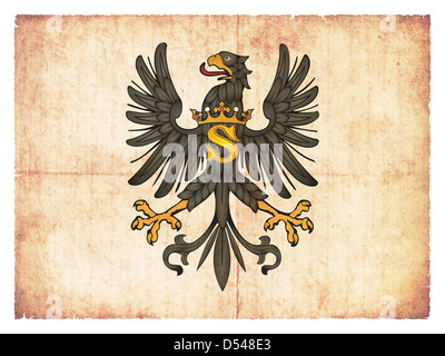 Historic national flag of Prussia created in grunge style (1892-1918 ...