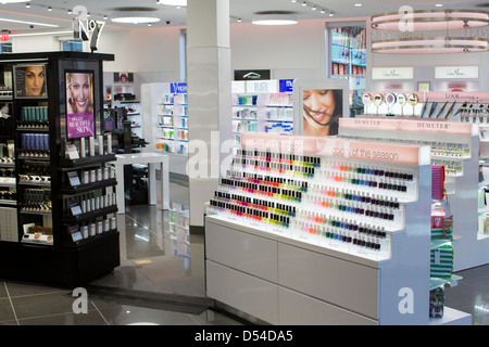 Cosmetics on display at a Walgreens Flagship store in downtown ...