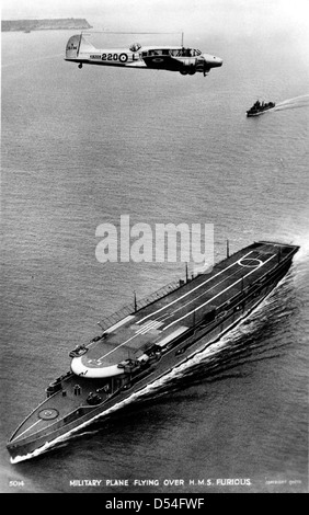 HMS Furious (47), a converted battlecruiser of the Royal Navy, was ...