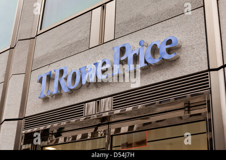 T Rowe Price logo on building - USA Stock Photo - Alamy