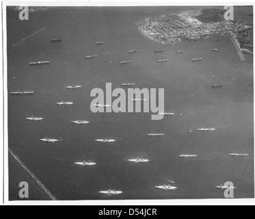 A collection of naval ships, including battleships, from multiple ...