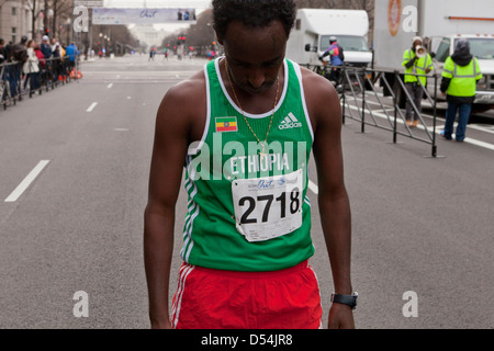 Ethiopian marathon runner after race Stock Photo - Alamy