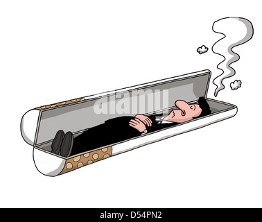 A cigarette shaped grave Stock Photo - Alamy