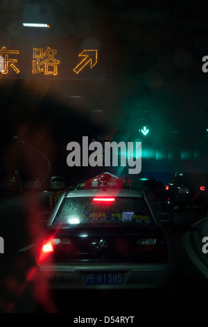 Inside of Shanghai Taxi Stock Photo - Alamy