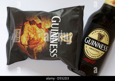 packet of 40g Guinness Burts hand cooked potato chips made in Devon ...