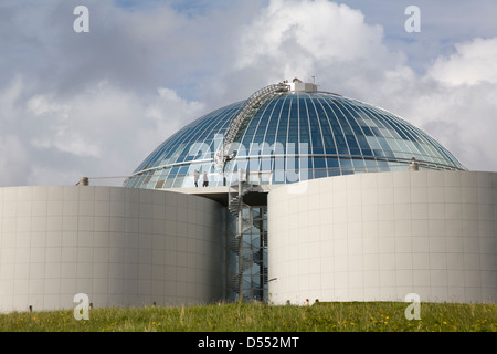 Iceland Reykjavik Hot Water Storage Tank Landmark The Pearl Stock Photo ...