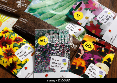 ASSORTED SEED PACKETS Stock Photo - Alamy
