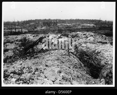 A distant view of Mametz shows the aftermath of battle during World War ...