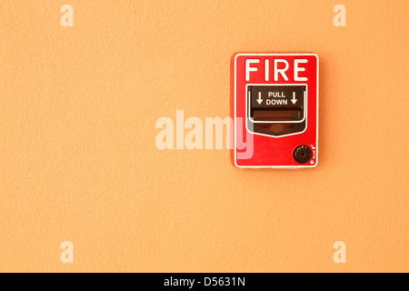 Fire alarm system in trouble. Control panel display with error message ...