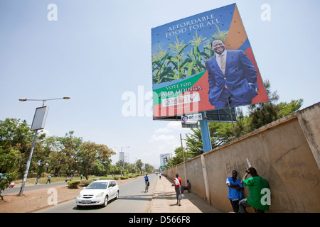Political poster for Raila Odinga and the ODM party promising ...