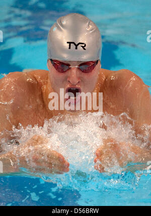 Markus Deibler of Germany competes in his 100m Individual Medley ...