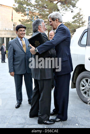 Afghan Foreign Minister Zalmai Rassoul attends a concluding press ...