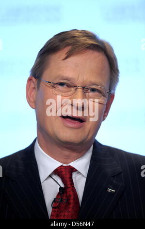 Axel Heitmann, CEO of Lanxess, pictured at a balance press conference ...