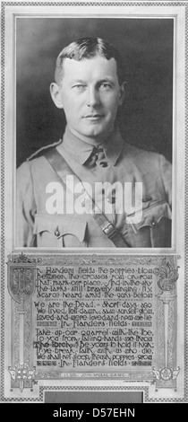 WWI poem "In Flanders Fields" by John McCrae on memorial stone in Ypres ...