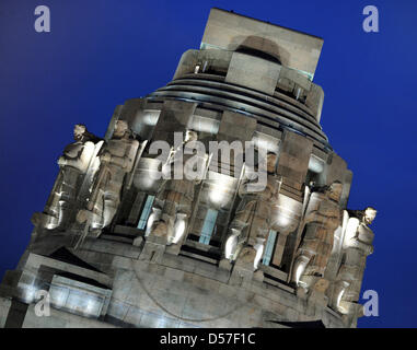 Twelve statues of armor-clad watchmen are illuminated in 91 metres ...