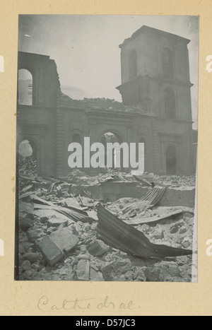 This historic photograph captures the eruption of Mt. Pelee in ...