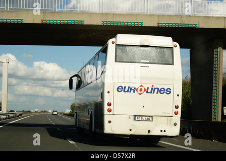 Eurolines bus with company logo Stock Photo - Alamy