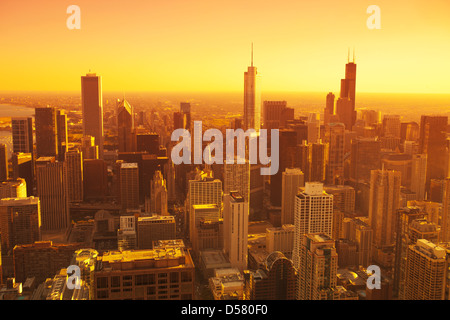 LOOP SKYLINE DOWNTOWN CHICAGO ILLINOIS USA Stock Photo - Alamy