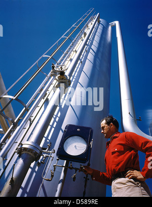A photograph showing equipment from Warren Petroleum Company in Texas ...