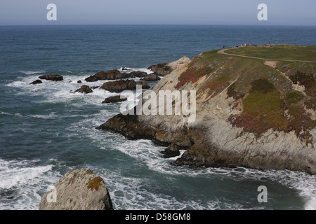 aerial view above Bodega Bay California waterfront restaurant Stock ...