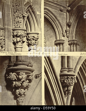 A detailed photograph of the stonework at Southwell Minster in ...
