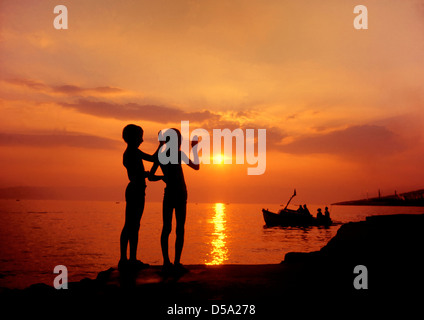 Adriatic sea in Croatia at sunset Stock Photo - Alamy