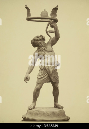 Roman Bronze sculpture of Silenus from atrium of the Villa of the ...