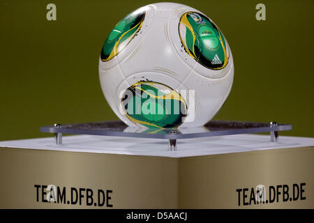 The match ball, named "Cafusa", designed for the football world ...