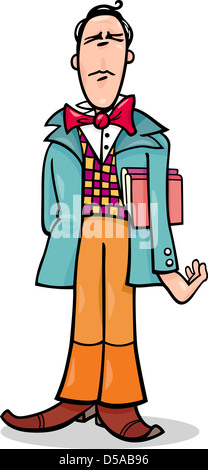 Cartoon, Artist and young dandy Stock Photo - Alamy
