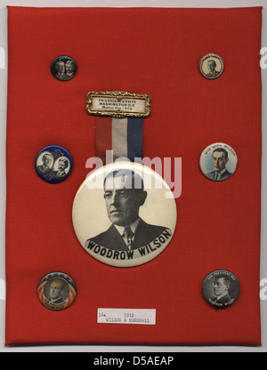 These buttons and an inaugural badge from the 1912-1913 campaign ...