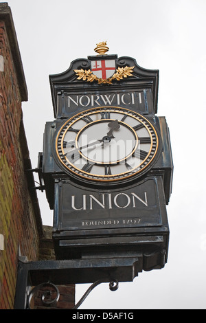 Norwich Union Clock founded 1797 Stock Photo - Alamy